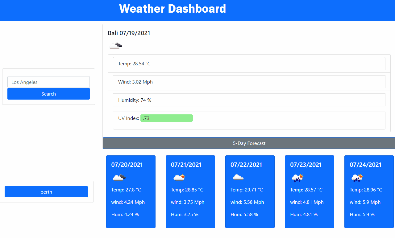 GitHub - ivany9/Weather-Dashboard: The weather Dashboard is an app that ...