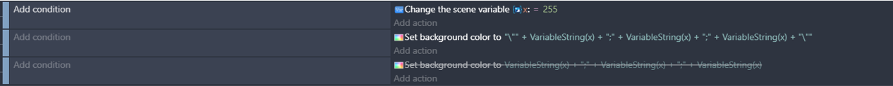 Changing color (background/object/...) doesn't register RED value from variables when inside ...
