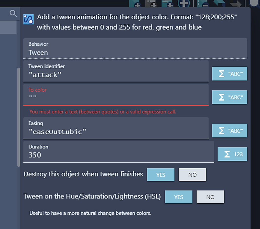 Add color picker for color tweens · Issue #3040 · 4ian/GDevelop · GitHub