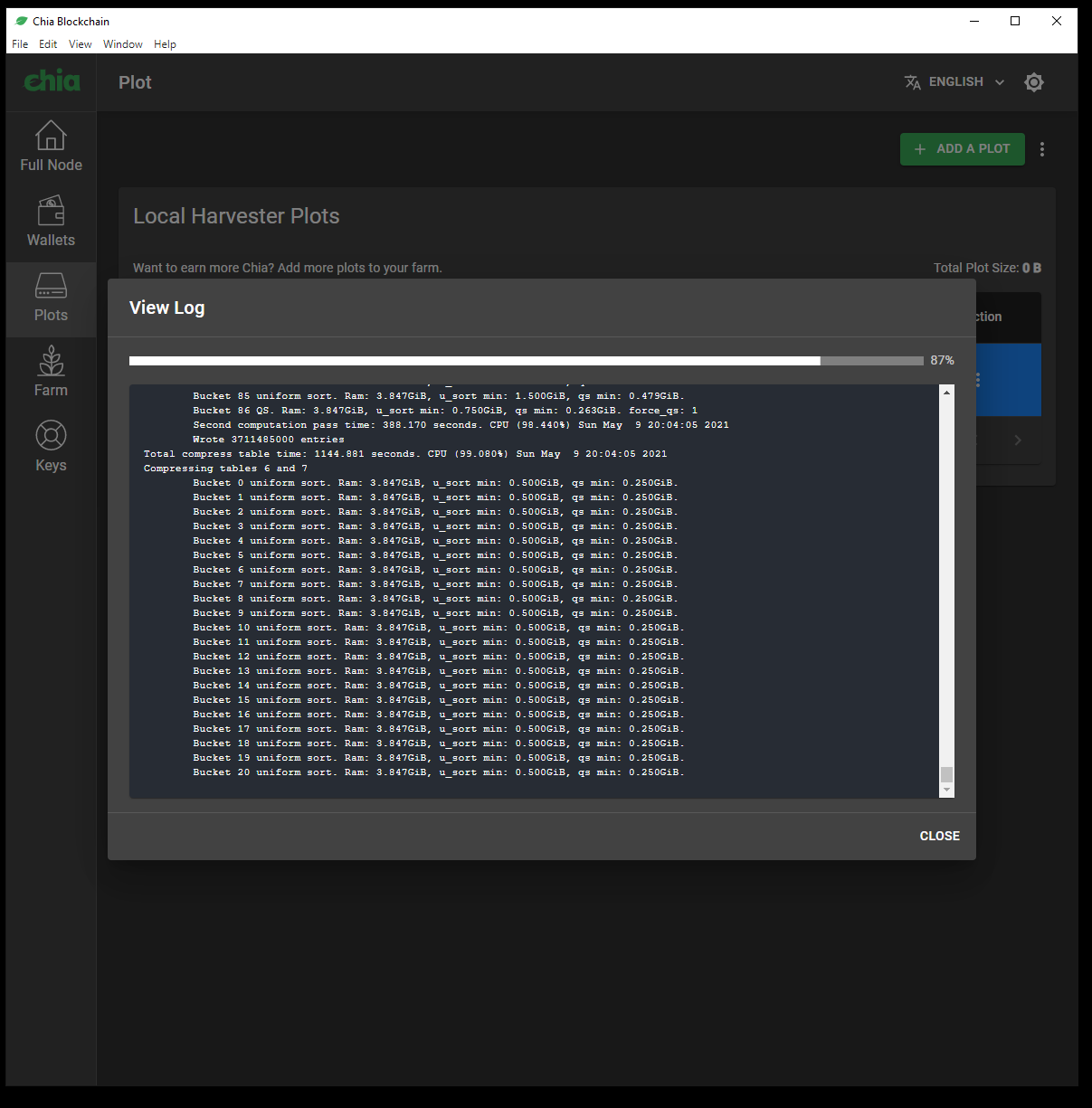 [BUG] Help - Plot stopped · Issue #4330 · Chia-Network/chia-blockchain · GitHub