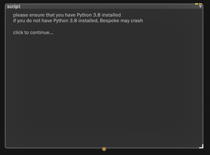 Trying to use scripting crashes on Mac OS 10.15.7 · Issue #133 · BespokeSynth/BespokeSynth · GitHub
