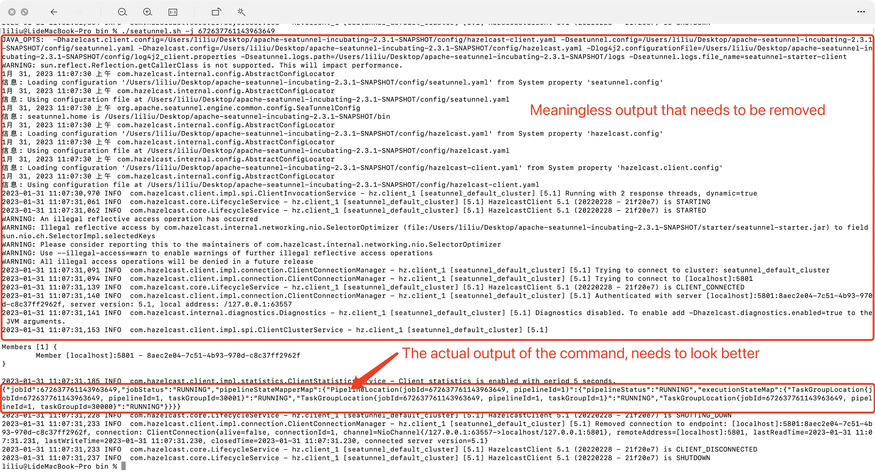 [Improve][Zeta] Optimize the output of zeta client command execution · Issue #4013 · apache ...