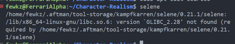 Getting error "version `GLIBC_2.28 not found" when trying to run selene · Issue #432 ...