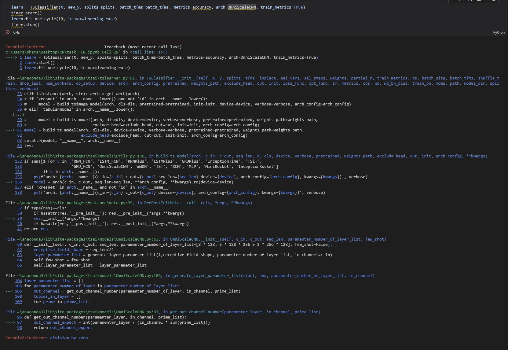 Beginner: How to use OmniscaleCNN model? · Issue #461 · timeseriesAI/tsai · GitHub