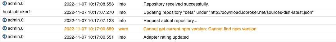 Cannot find npm version - docker · Issue #1789 · ioBroker/ioBroker.admin · GitHub