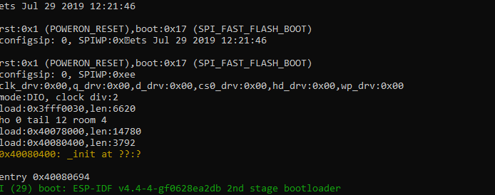 rst:0x1 (POWERON_RESET),boot:0x17 (SPI_FAST_FLASH_BOOT) Happens every hour (+/- 3591861 ticks ...