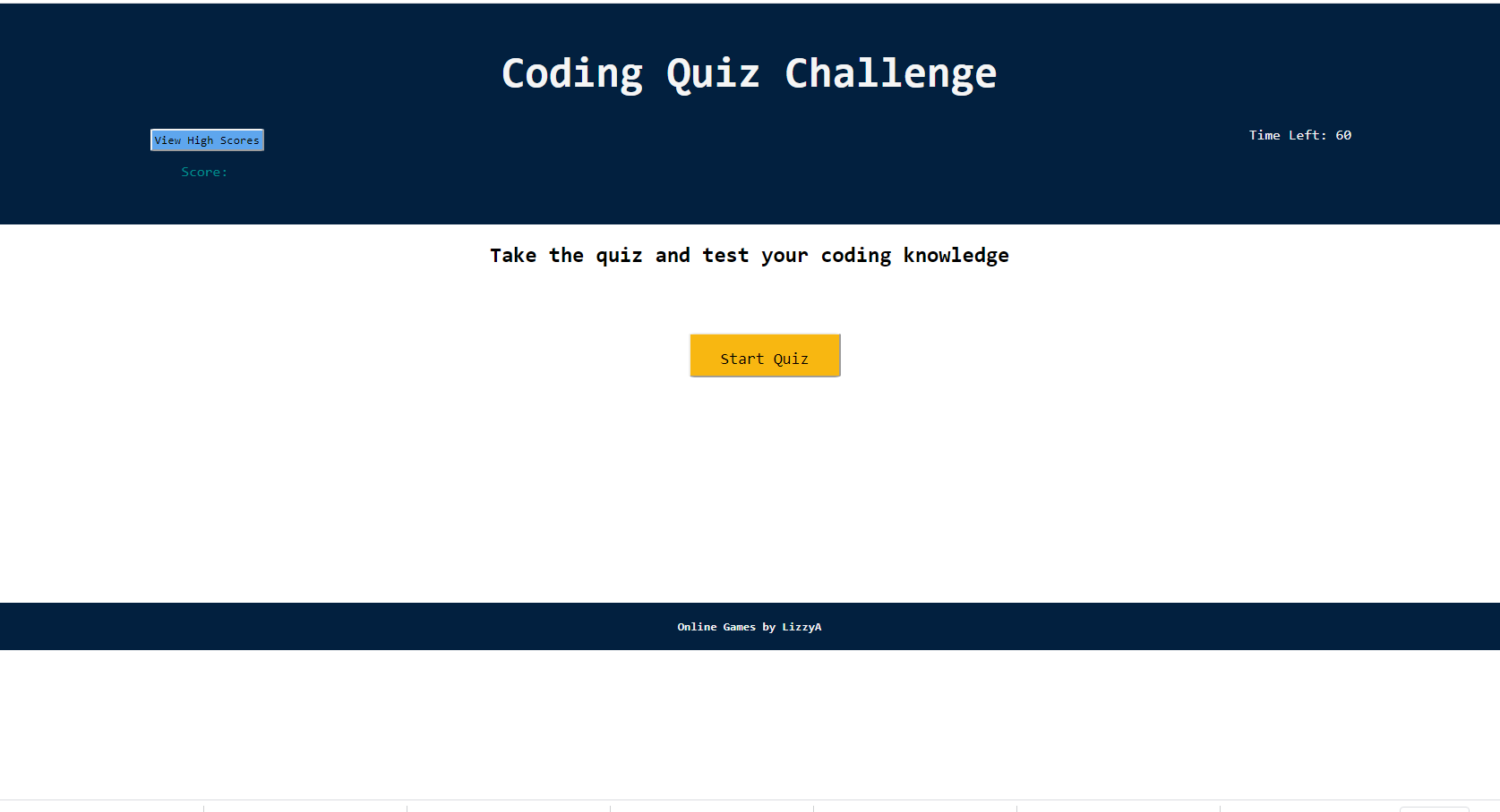 GitHub - LAllender/codeQuiz