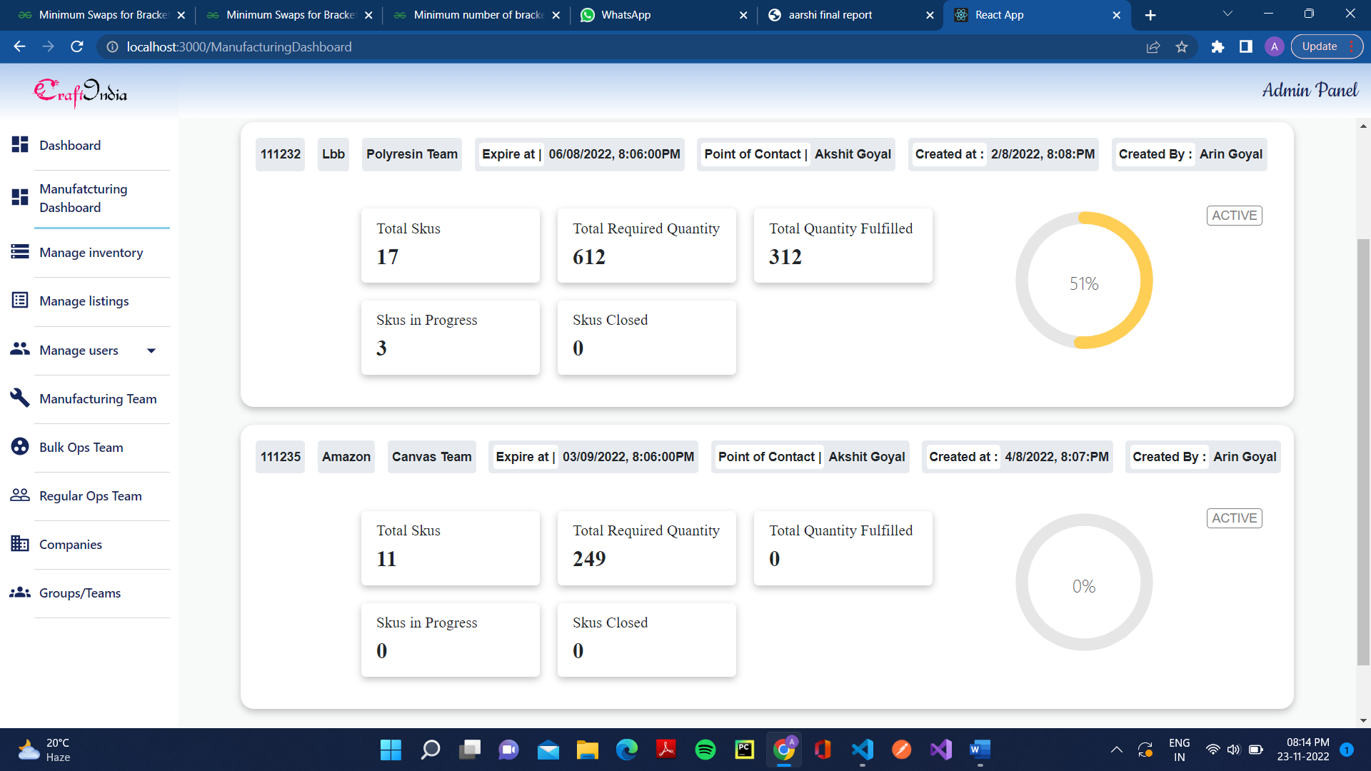 GitHub - Arin0402/EcraftIndia-Admin-Panel: A one stop web based ...