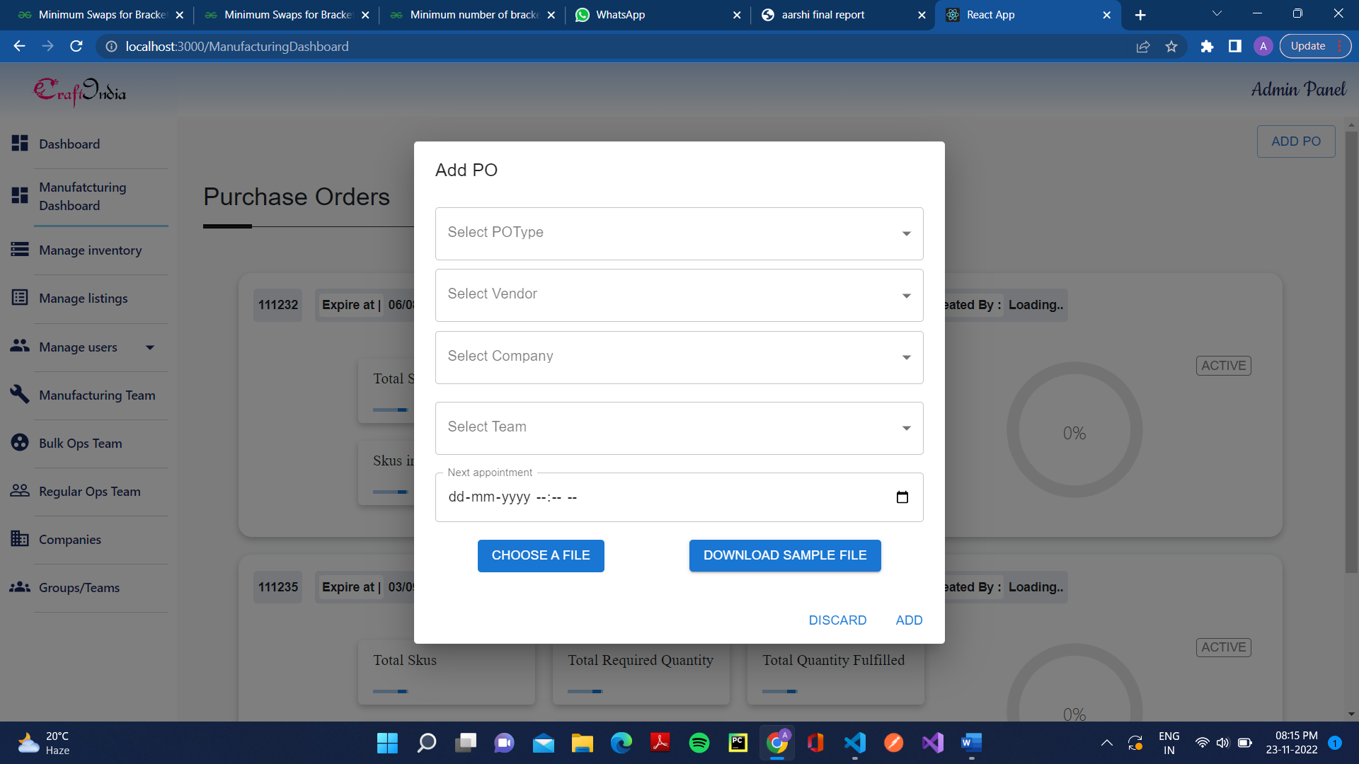 GitHub - Arin0402/EcraftIndia-Admin-Panel: A one stop web based ...