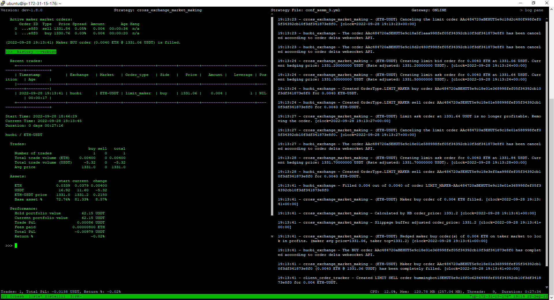 XEMM - Getting 'NoneType' object has no attribute 'creation_timestamp ...