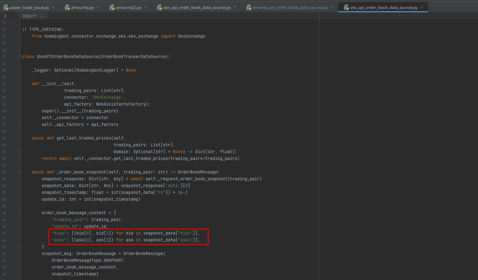 OKX orderbook datasource get the wrong amount · Issue #5813 · hummingbot/hummingbot · GitHub