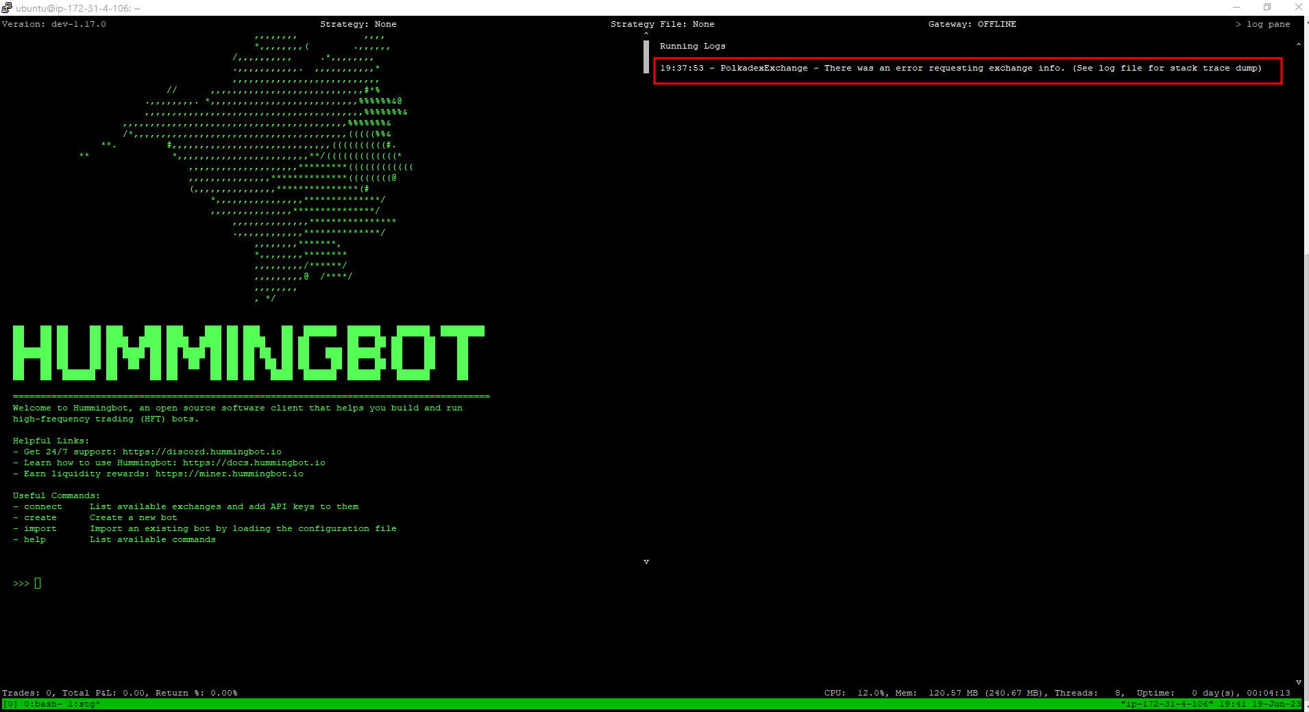 Polkadex - error requesting exchange info. · Issue #6387 · hummingbot/hummingbot · GitHub
