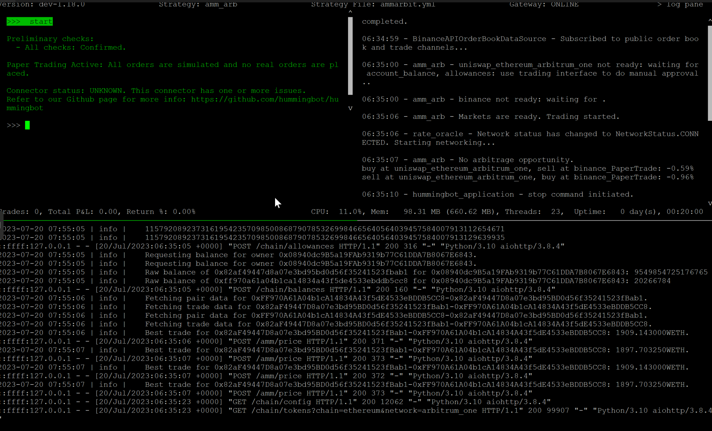 Gateway Getting Price Query Failed Error After Restarting Gateway Connection · Issue 164