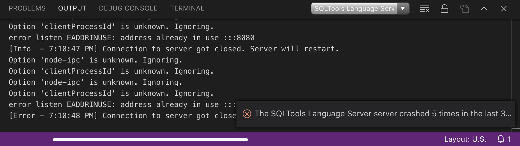 Sqltools Extension Cant Initiate Sqltools Language Server · Issue 1216 · Codercode Server