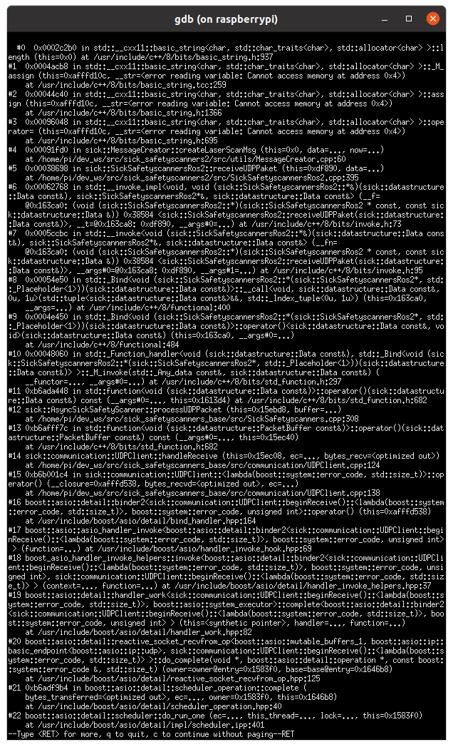 Crashing Node after launching · Issue #13 · SICKAG/sick_safetyscanners2 · GitHub