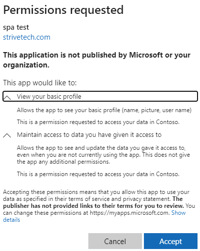 @azure/msal-angular does not prompt for Microsoft Graph Profile consent on login (even though ...
