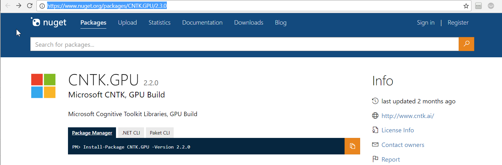 Nuget Cntk Gpu 2 3 0 Release Still Pointing To 2 2 0 · Issue 2660 · Microsoft Cntk · Github