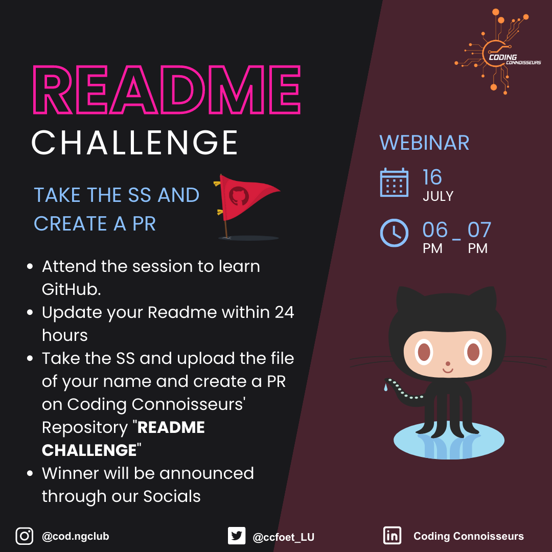 GitHub - coding-connoisseurs-foet/Readme-Challenge: It's a challenge to enhance your GitHub profile