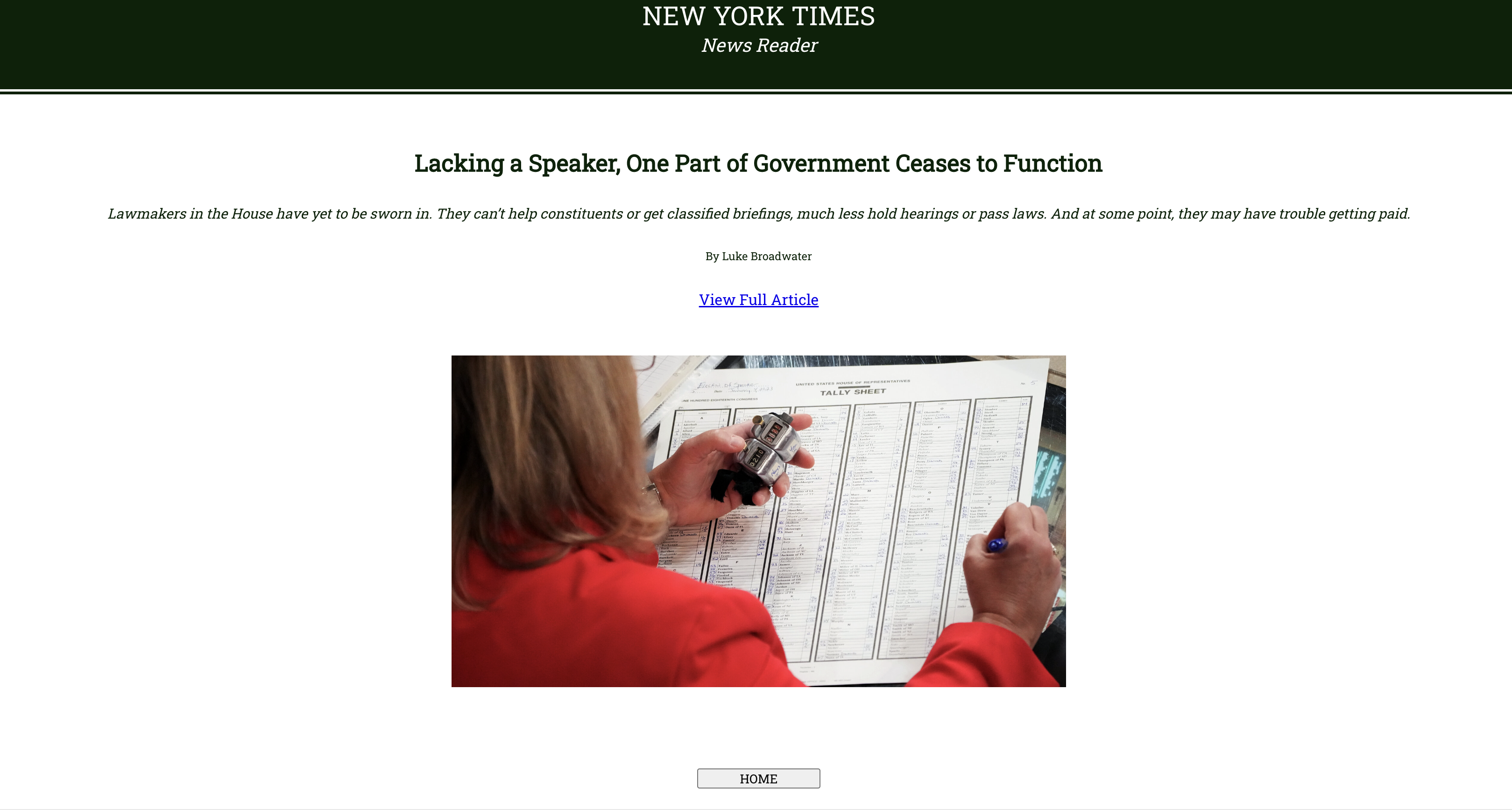 GitHub - carissagross/ny-times-reader