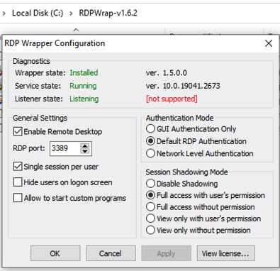 10.0.19014.2673 is not supported · Issue #2336 · stascorp/rdpwrap · GitHub