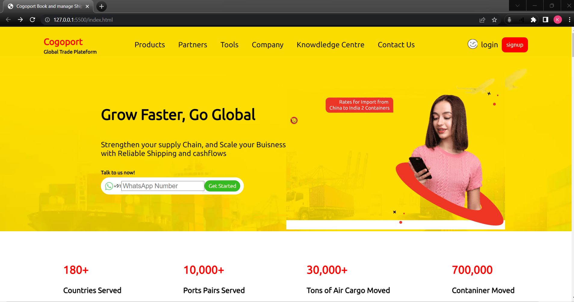 GitHub - Meenakunji/Cogoport-HomePage-Clone