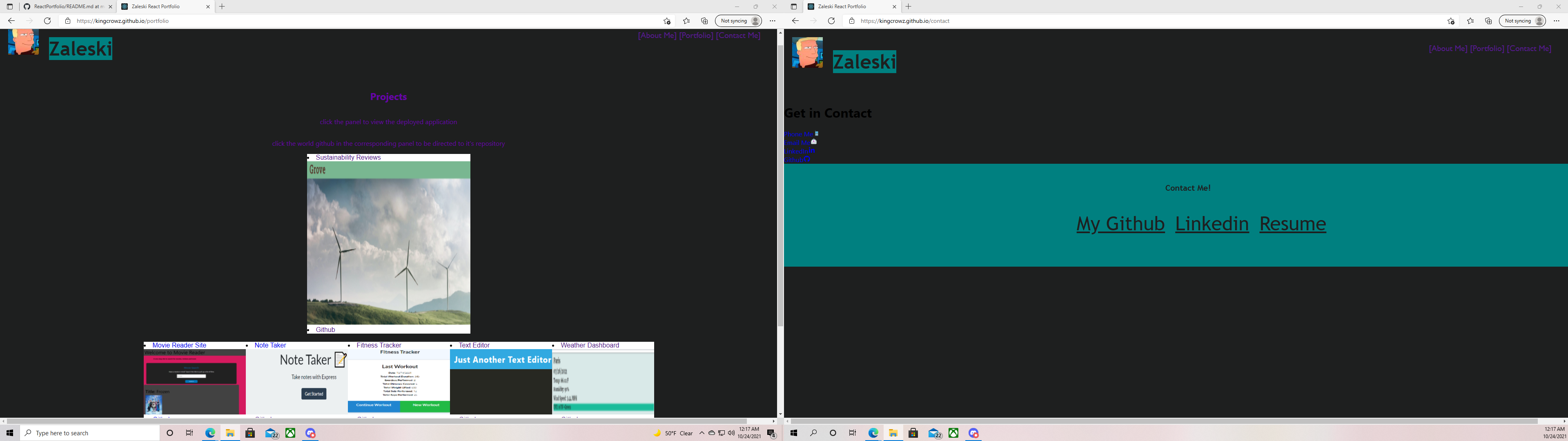 GitHub - kingcrowz/ReactPortfolio: This application was designed as a way to slowly start to ...