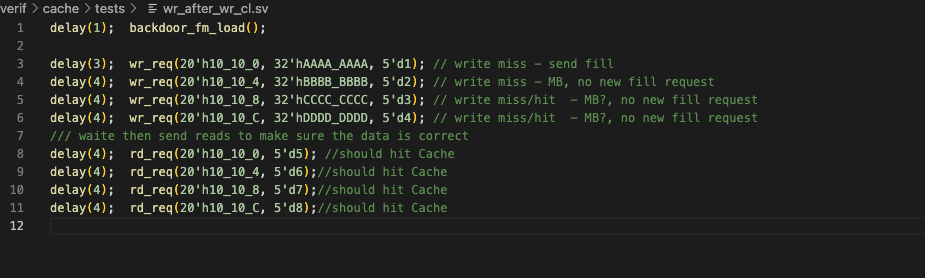 cache - design the merge buffer to allow multiple writes to same cl ...