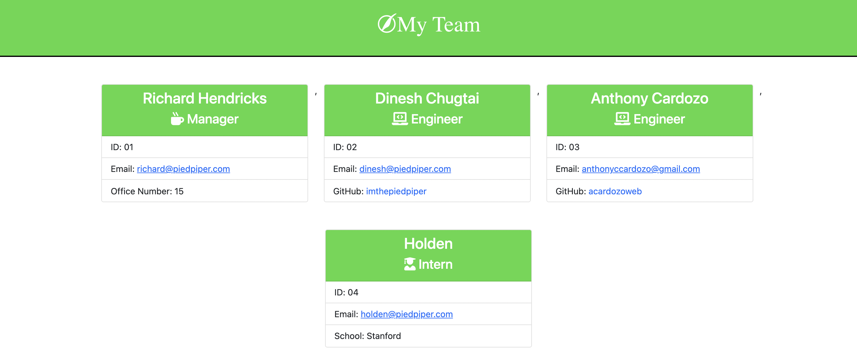 GitHub - acardozoweb/team-profile-generator