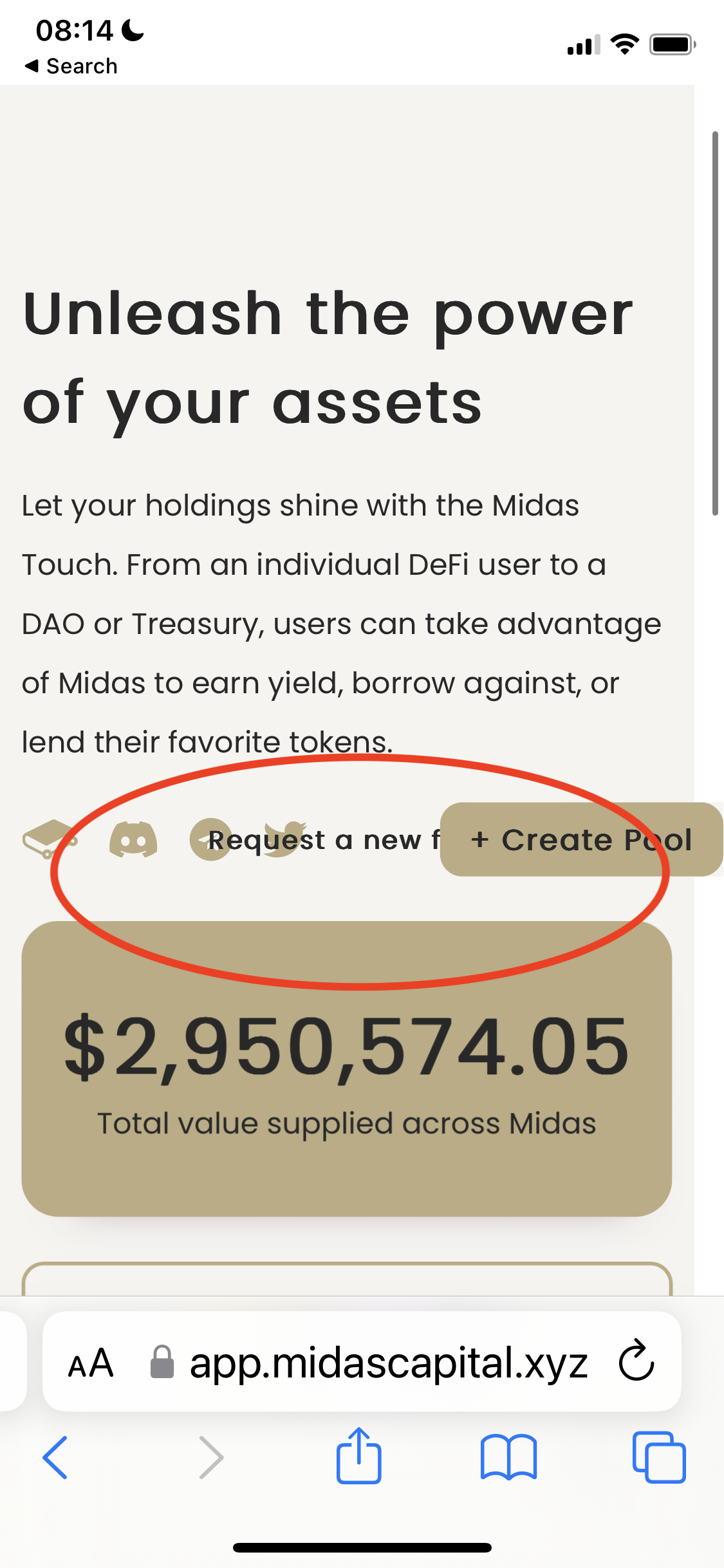 Bug: "Request New Feature" Button on Mobile · Issue #964 · Midas-Protocol/monorepo · GitHub