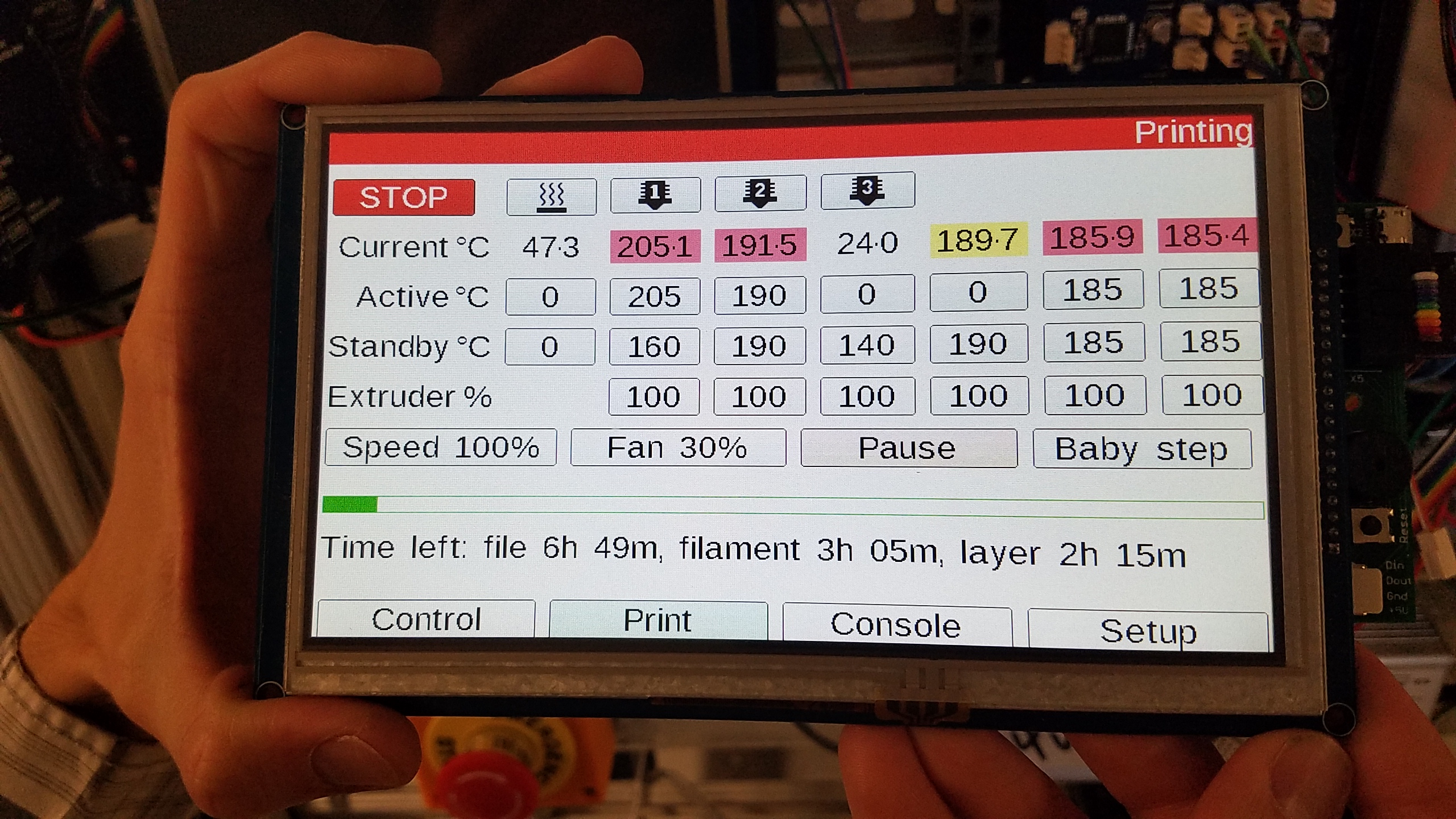 Macros buttons overlaying temperatures · Issue #22 · Duet3D/PanelDueFirmware · GitHub