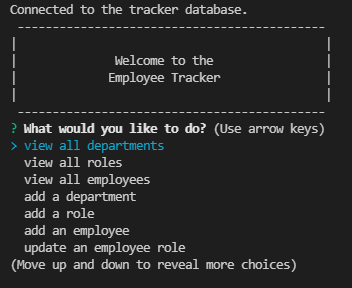 GitHub - bcassellius/employee-tracker