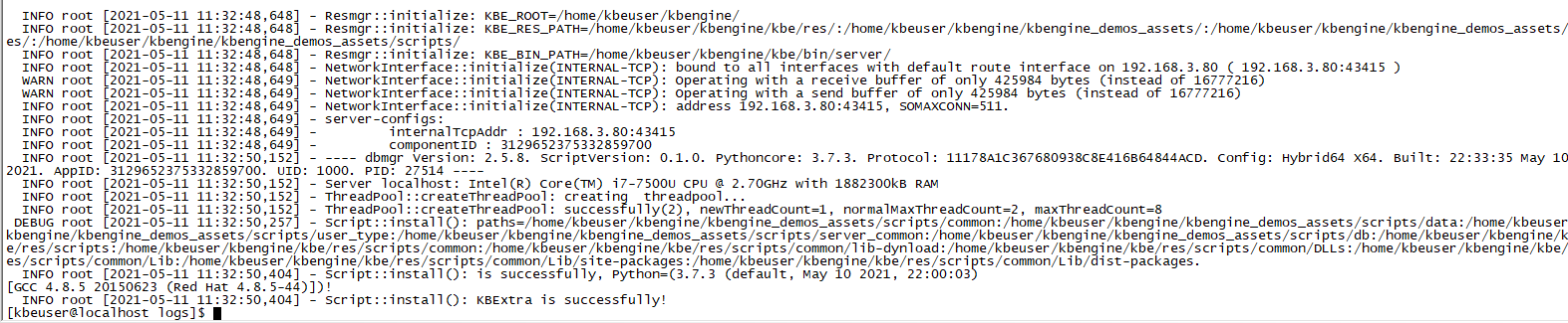 kbe启动，dbmgr进程卡住 · Issue #1427 · kbengine/kbengine · GitHub
