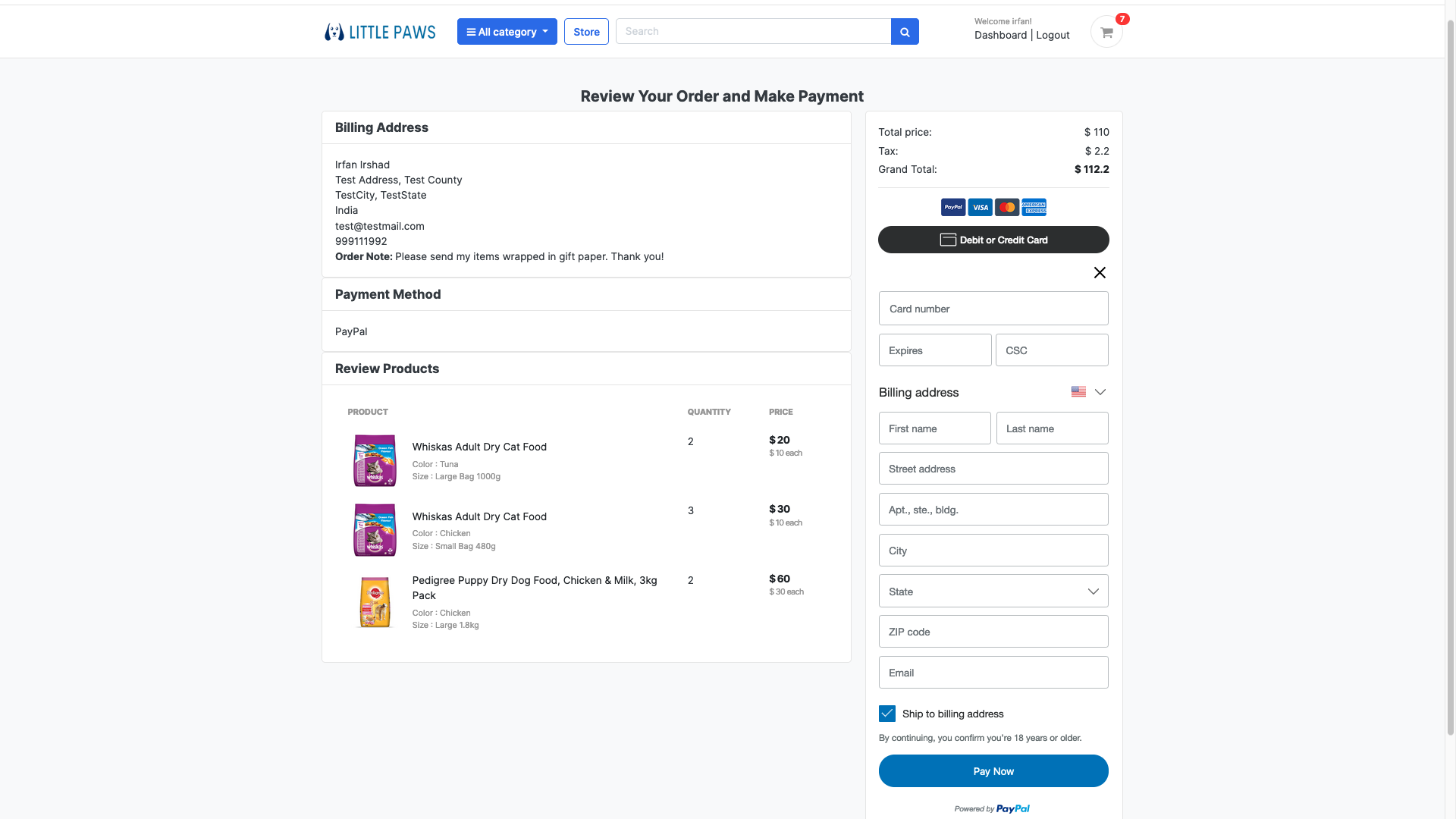 GitHub - irfanirshad/LittlePaws-Pet-Food-Store: Ecommerce application ...