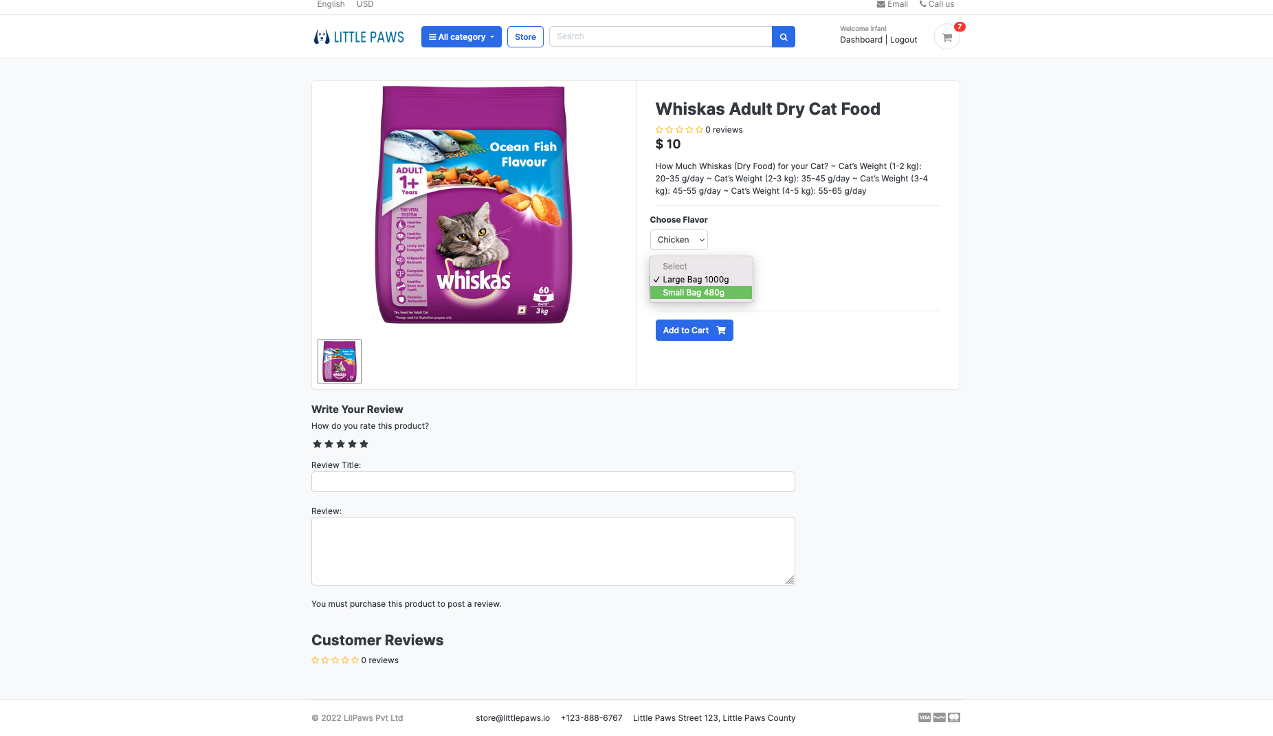 GitHub - irfanirshad/LittlePaws-Pet-Food-Store: Ecommerce application ...