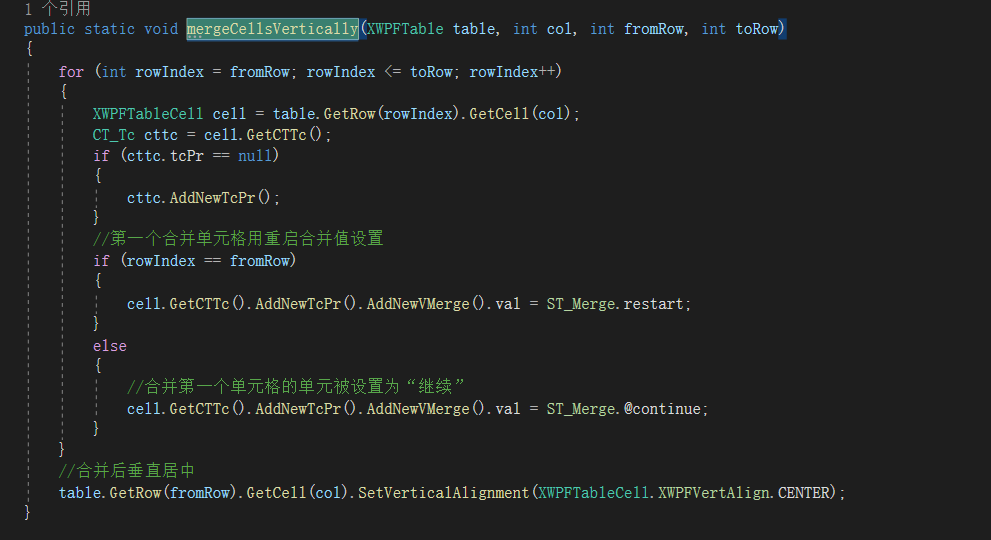 Question about merging cells in word · Issue #885 · nissl-lab/npoi · GitHub