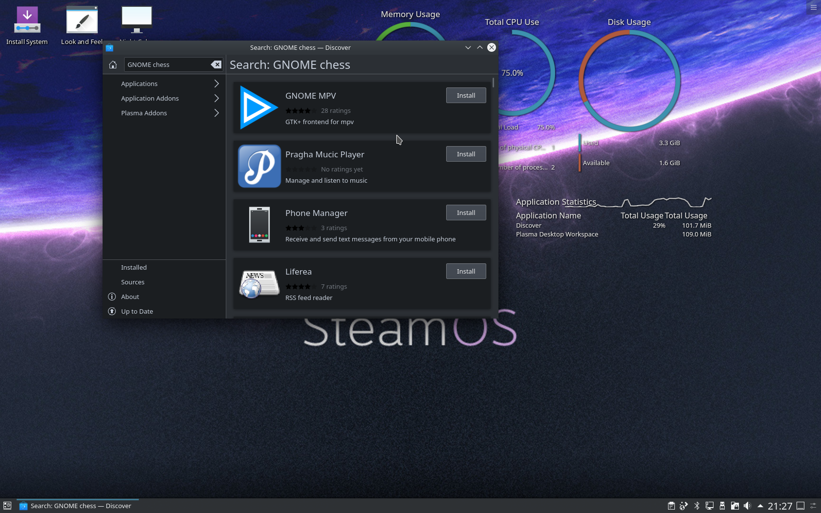 discover: searching "Gnome chess" doesnt return Gnome chess entry (only chess returns it in ...