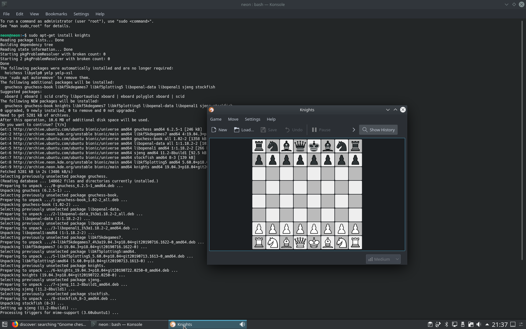 discover: searching "Gnome chess" doesnt return Gnome chess entry (only ...