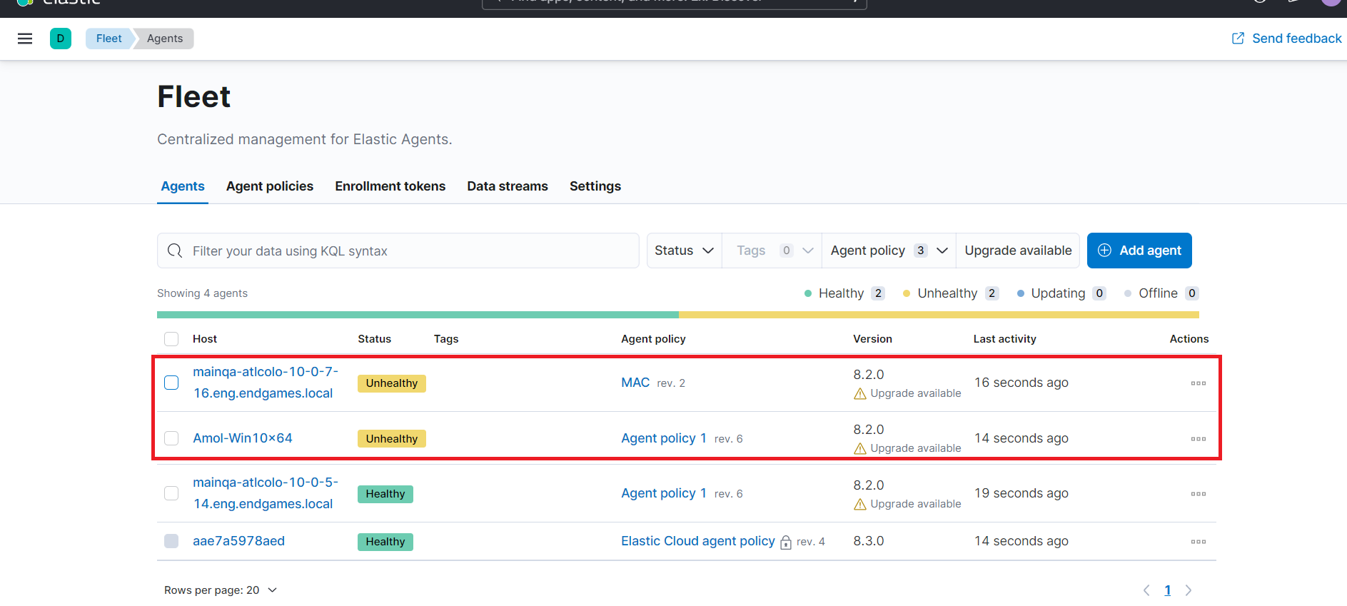 [Agent-Upgrade]: Agent goes to unhealthy state while upgrading agents ...