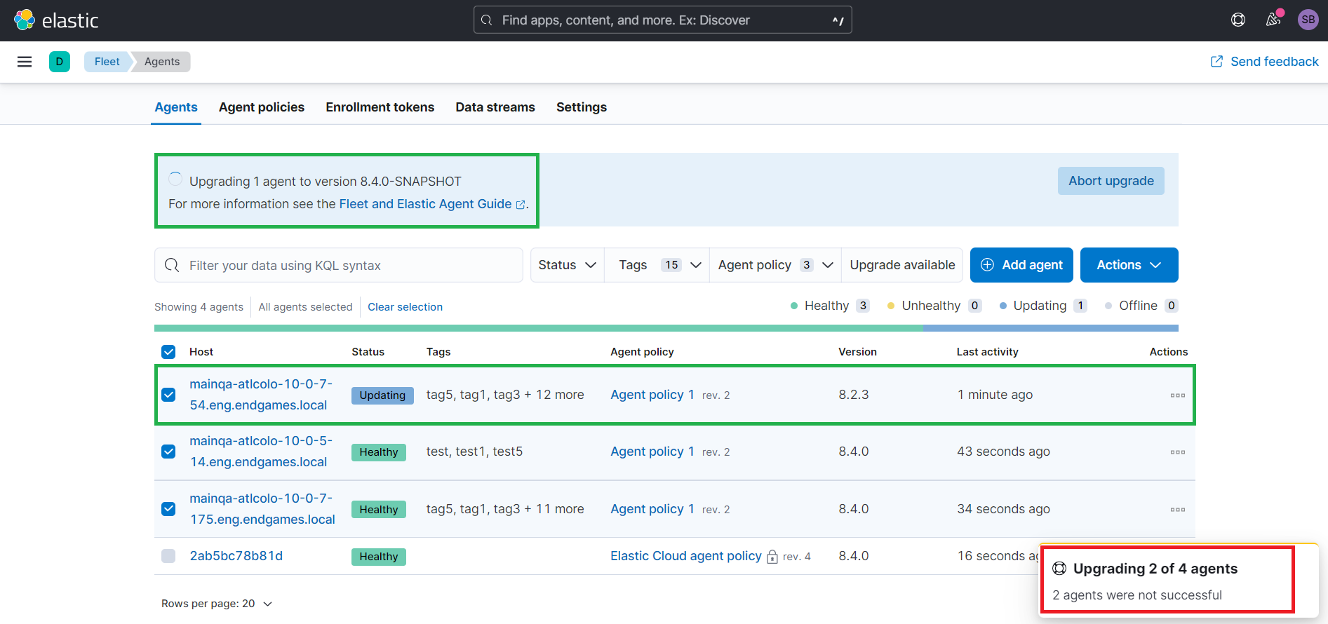 [Fleet]: Agent Upgrade toast message shows incorrect agent upgrading count. · Issue #135701 ...