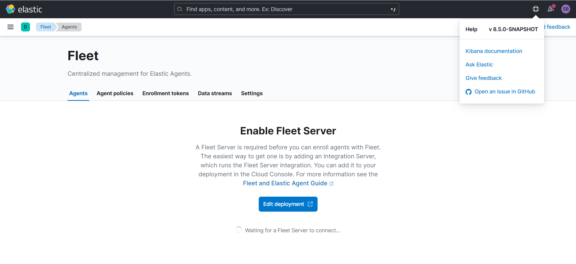 [Fleet]: Hosted Fleet Server is not available on Healthy deployment of ...