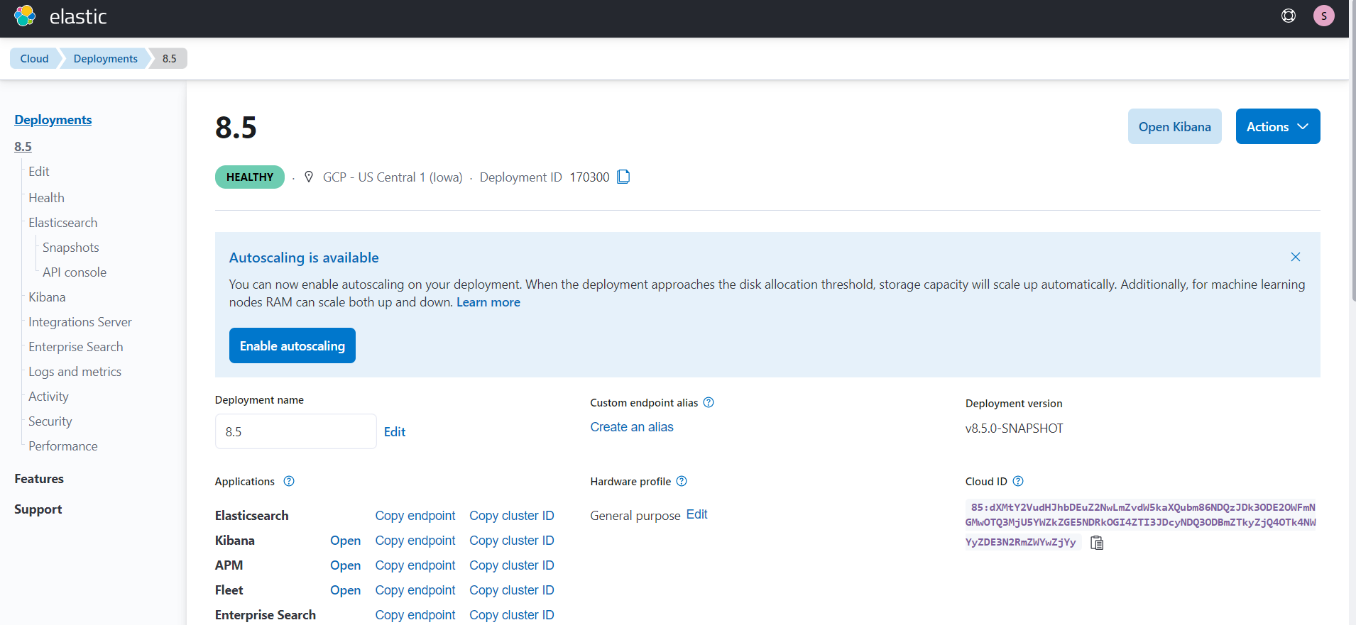 Fleet Hosted Fleet Server Is Not Available On Healthy Deployment Of 850 Snapshot Build