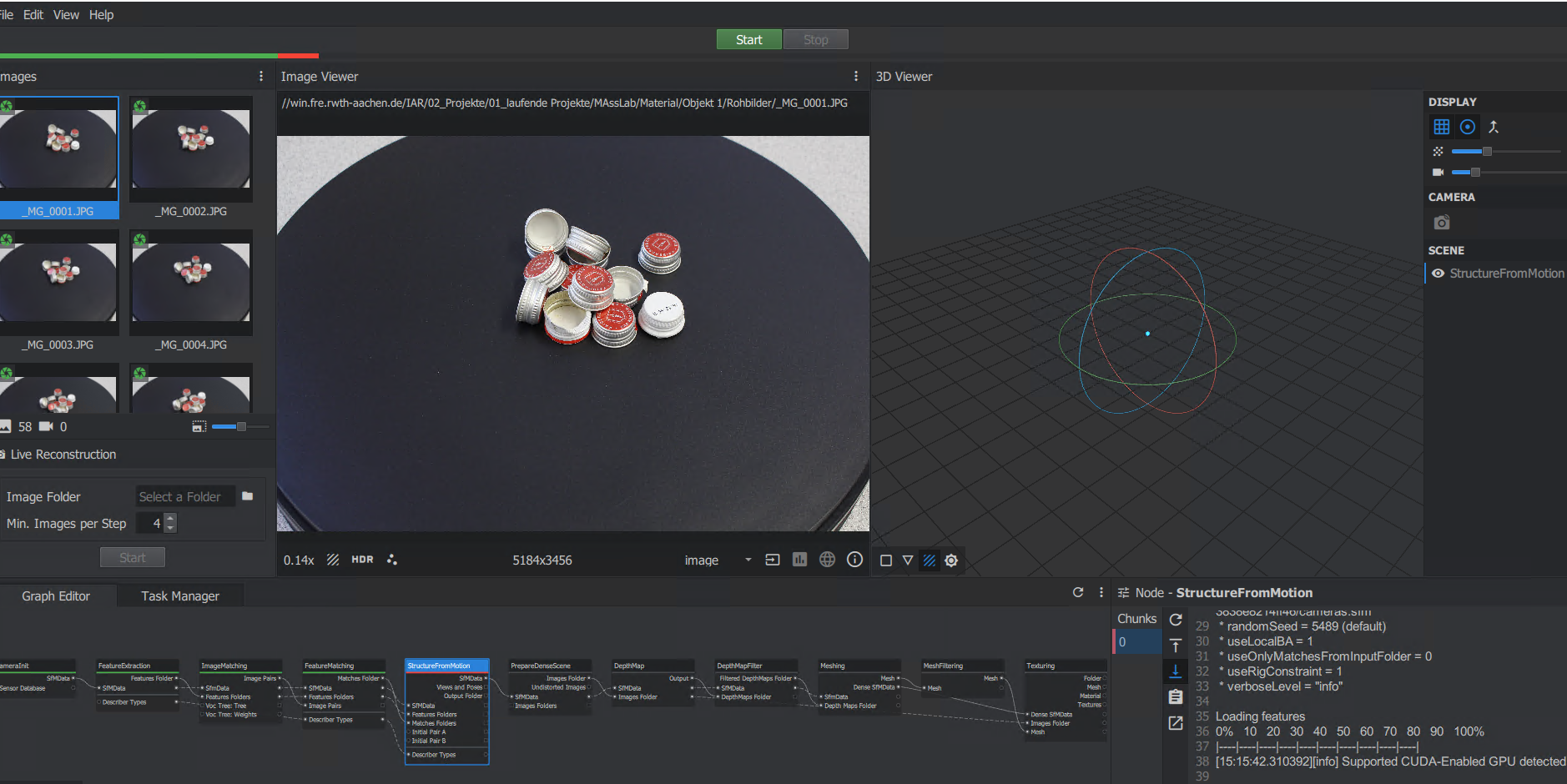 [Error in StructureFromMotion] · Issue #1414 · alicevision/Meshroom · GitHub