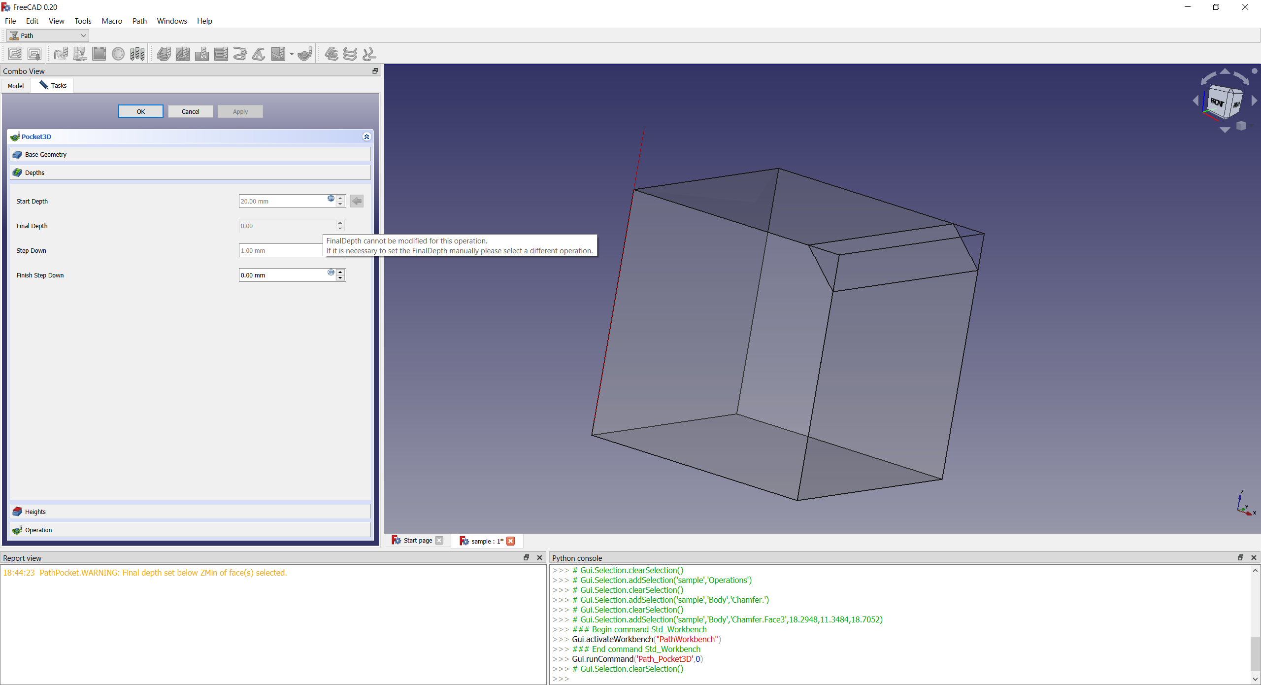 [Problem] CAM: No longer able to use Face-tool to create milling path for chamfer · Issue #7402 ...