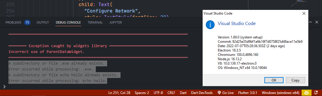 Flutter Outputs not showed in debug console unless highlighted using mouse cursor · Issue ...