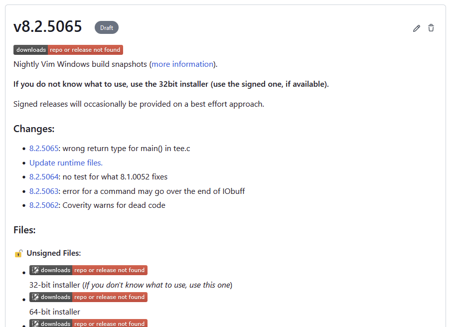 x86 binary release sometimes fails · Issue #262 · vim/vim-win32-installer · GitHub