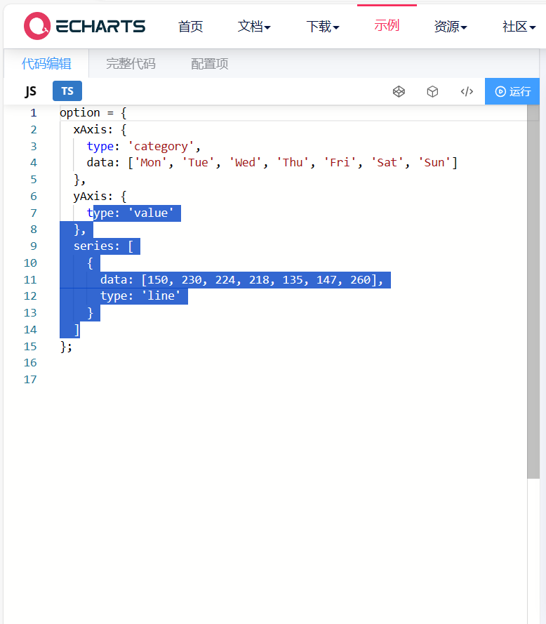 [Bug] The example section on the Echarts official website cannot be directly edited · Issue ...