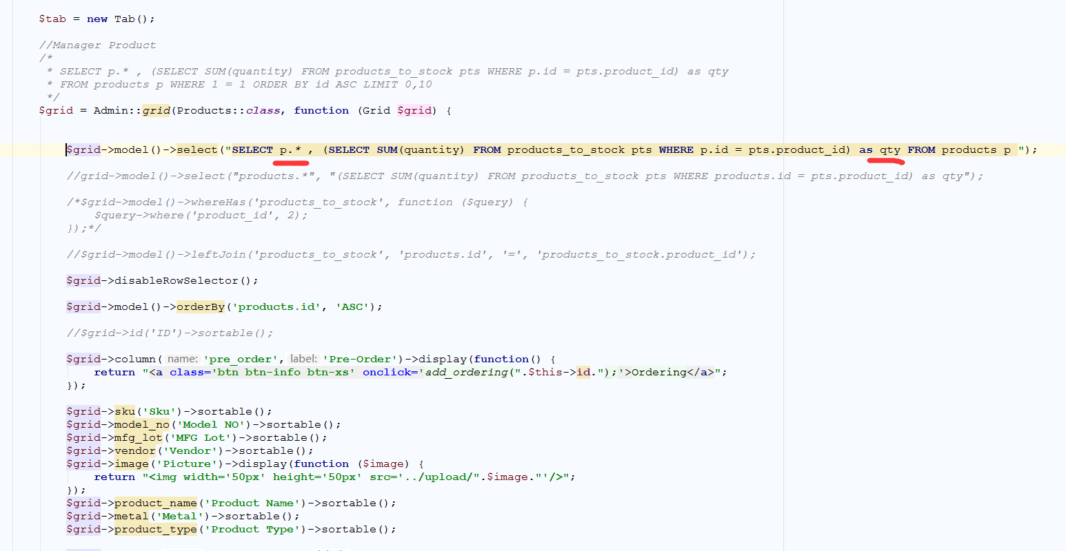 grid 输出指定字段值 怎么操作? · Issue #1077 · z-song/laravel-admin · GitHub