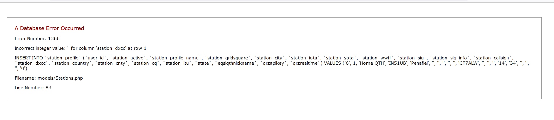 Can't create a location · Issue #1767 · magicbug/Cloudlog · GitHub