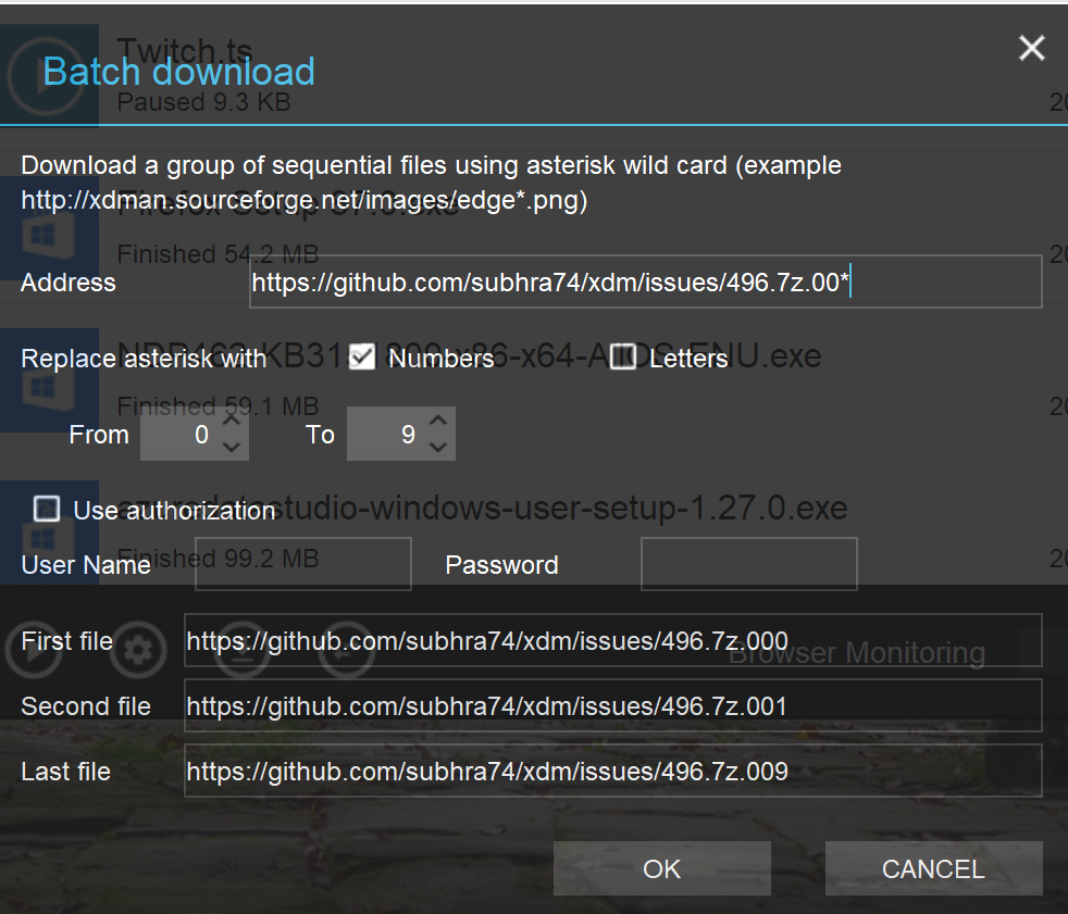 Downloading 7z.00* without adding 001, 002 etc individually as a file type? · Issue #496 ...