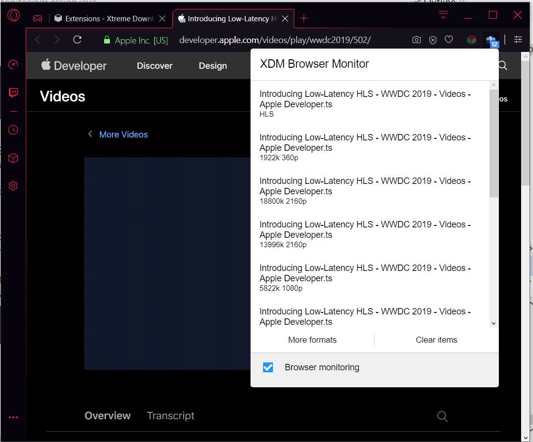 No DOWNLOAD VIDEO popup on Opera GX · Issue #100 · subhra74/xdm · GitHub